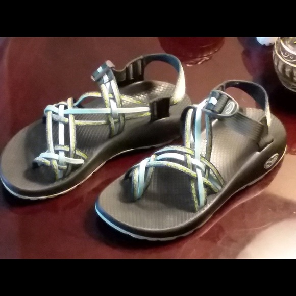 Chaco | Shoes | Chacos Womens Turquoise Sandals With Toe Strap | Poshmark